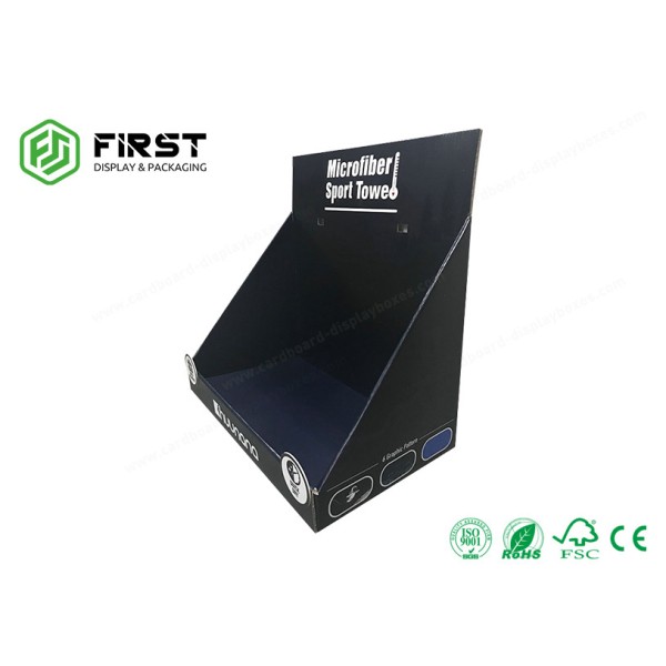 Quality Black Printed Retail Foldable Cardboard Counter Display Boxes , Printed Display for sale