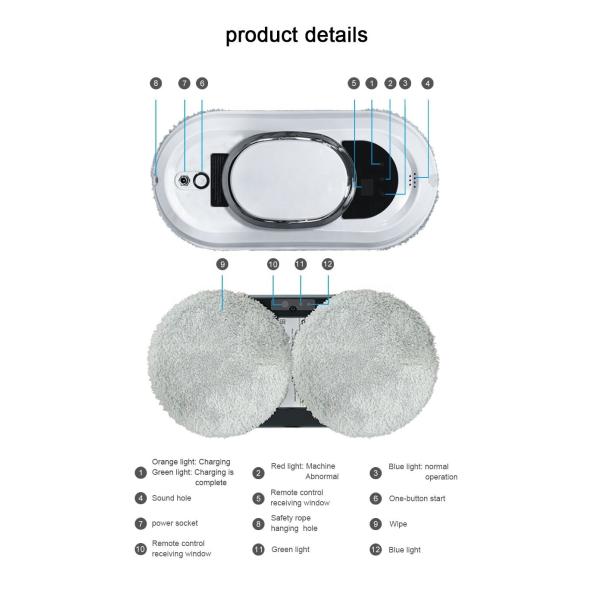 Quality Direct E-Commerce Supply Huidi Window Cleaning Robot Vacuum Cleaner with Private for sale