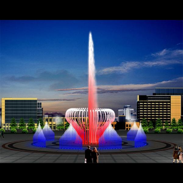 Quality Dry Floor Water Fountain Musical Signal Control Outdoor for sale