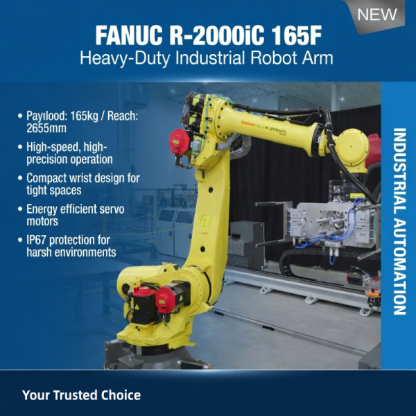 Quality Fanuc R-2000ic/165F 6 Axis Industrial Material Handling Palletizing Robotic Arm  for sale