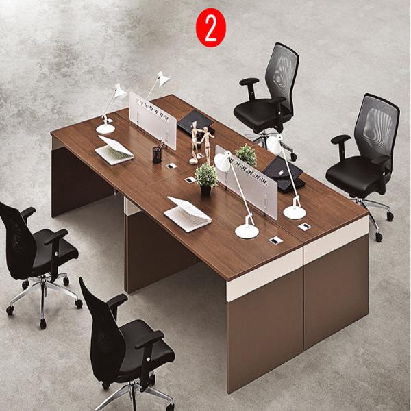 Quality Four Person Workstation Office Furniture Partitions / Aluminum Office Table for sale