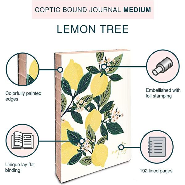 Quality 6.5 Inch Lemon Tree Hardcover Lined Notebook With Coated Paper for sale