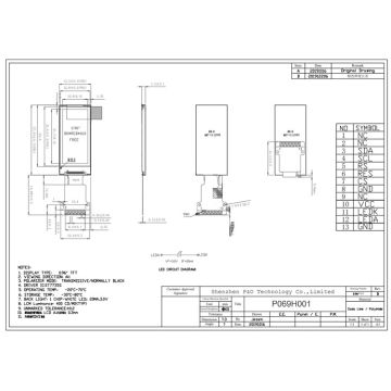 Quality Polcd ST7735S 0.96 Ips Display 80X160 Pixels 10.8Mm TFT LCD Display for sale