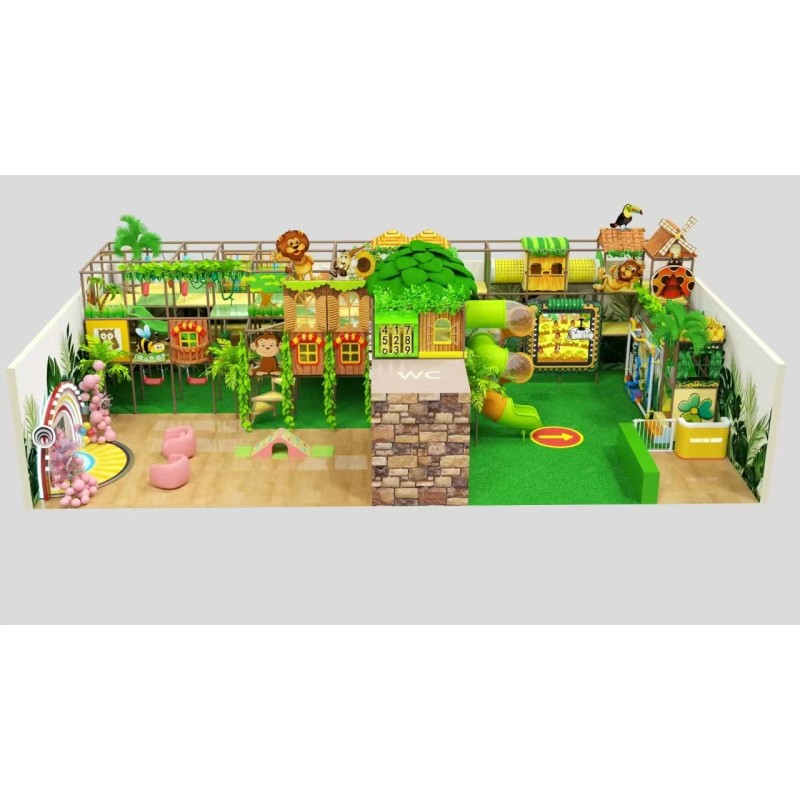 Dreamland Soft Playground Equipment showing colorful climbing structures