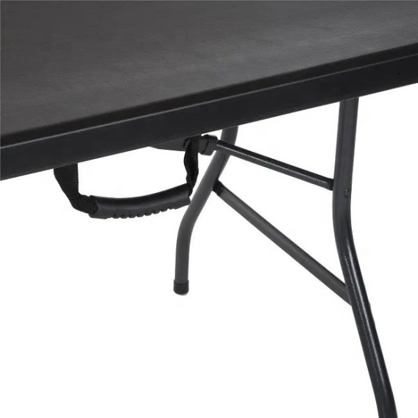Quality Modern Style 6FT Black Folding Table for Outdoor Dining Lightweight and Easy to for sale