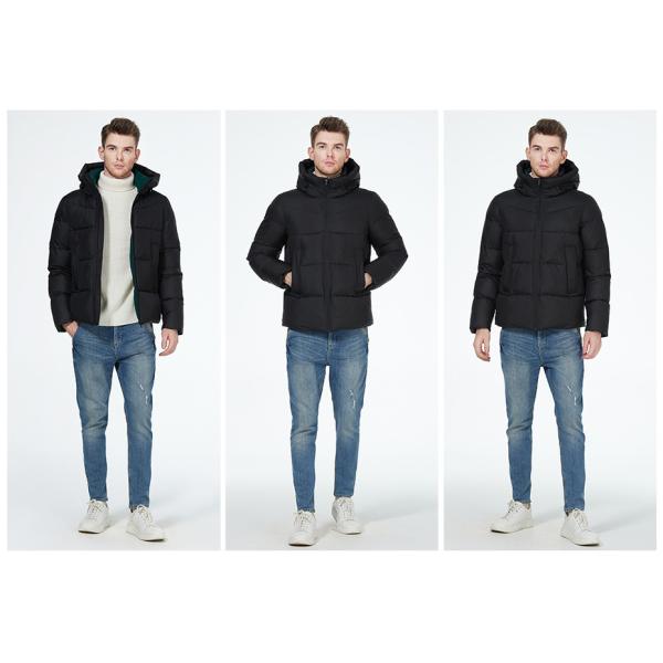 Quality Simple Atmospheric Short Padded Jacket Men'S Down Parka Hit Color Short Coat for sale