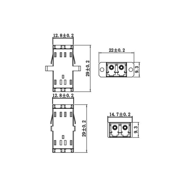 Quality Single mode 0.2dB 1550nm LC Fiber Optic Adapter for sale