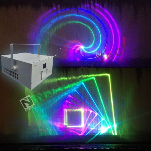 Quality Customizable 10W Full Color 3D Animation Laser Show Projector Energy Saving for sale