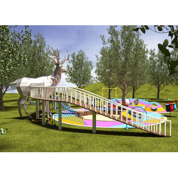 Quality Deer Theme Colorful Outdoor Playground Equipment For Kids for sale