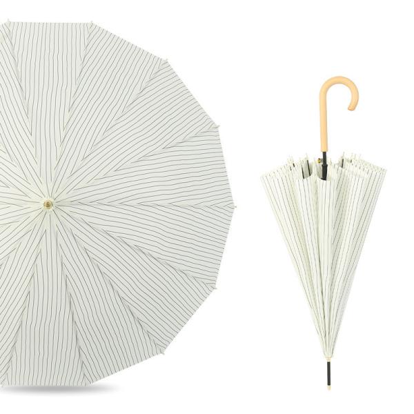 Quality 23inch*8k Adults Wooden Hook Umbrella with Simple Minimanist Design and for sale