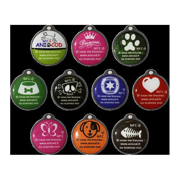 Quality QR Code RFID Dog Tag NFC For Pet Anti Lost 213 Epoxy Waterproof for sale