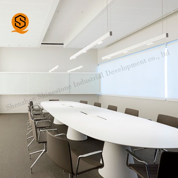 Quality Fireproof Solid Surface Conference Table Rectangle Meeting Table for sale