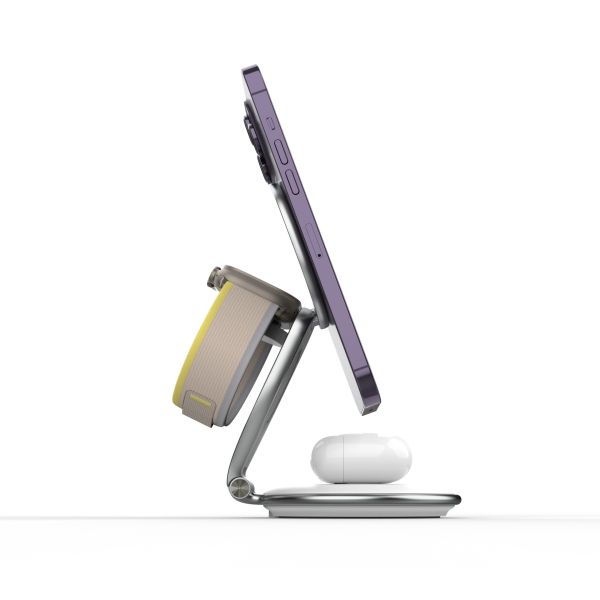 Quality Metal 3 In 1 360 Rotating Wireless Charger Customized Logo For Qi Function for sale