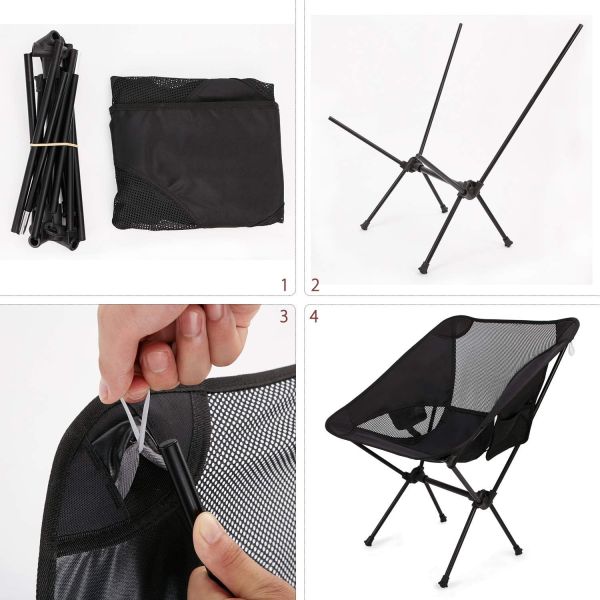 Quality Amazon 2024 Portable Foldable Steel Small Outdoor Picnic Chair with Customized for sale