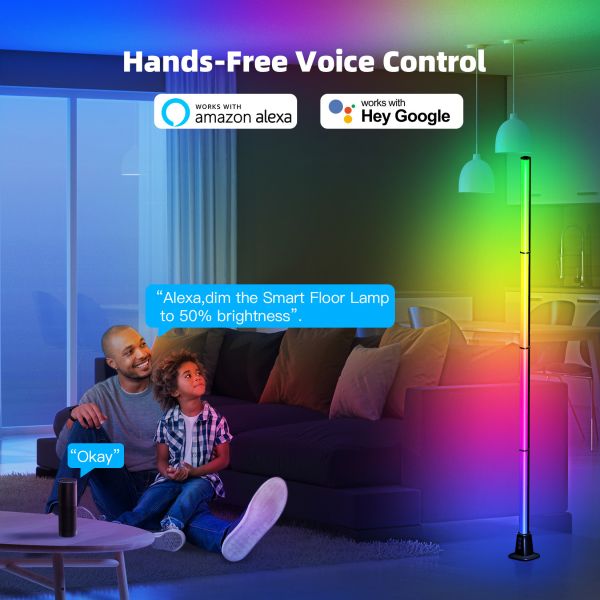 Quality Smart LED Corner Lamp Color Changing Dimmable For Home Floor FCC RoSH Certified for sale