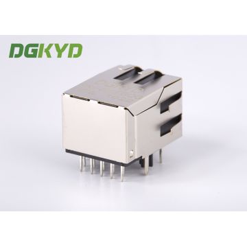 Quality EMI finger Single Port Cat6 gigabit ethernet RJ45 Connector with transformer for sale