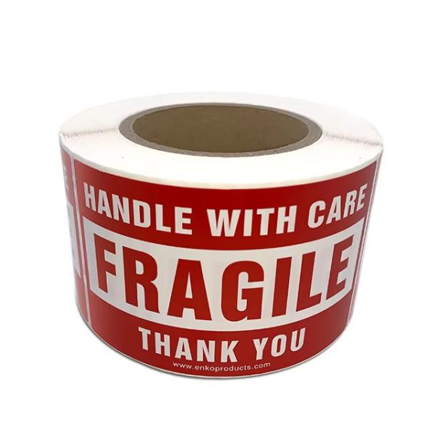 Quality Shipping Package Fragile Warning Label Labels Self Adhesive Waterproof for sale