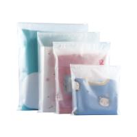 Quality Thickened Material Frosted Zipper Bags With Logo Waterproof Easy Open / Close for sale