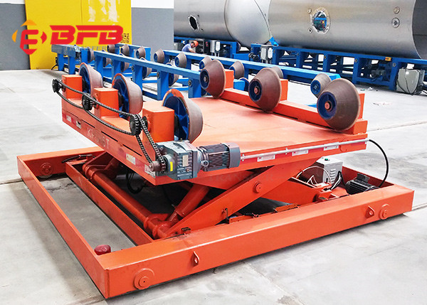 Quality Crane Work Hydraulic Lifting Transfer Cart With Large Table Electric Power for sale