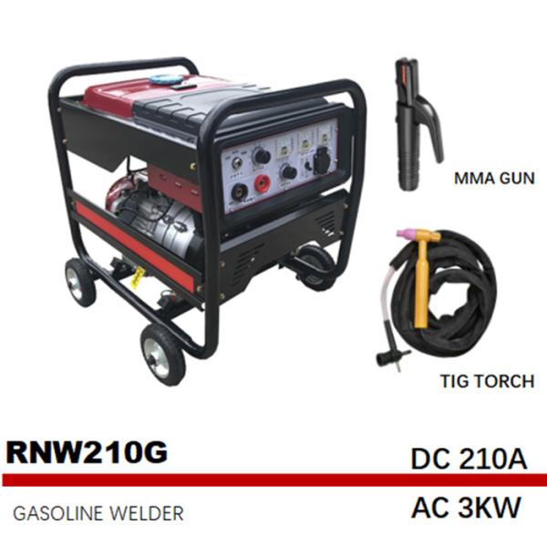 Quality 85.5kg 210A Portable Arc Welder Generator Petrol Medium Frequency RNW210G for sale