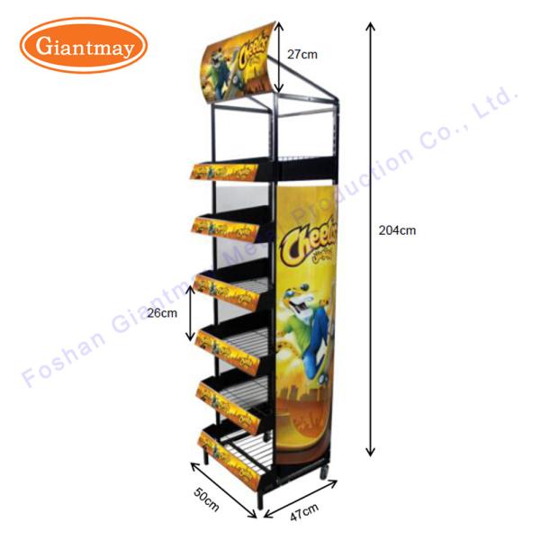 Quality Candy Rack Chips Display Iron Hanging Basket Stand for sale