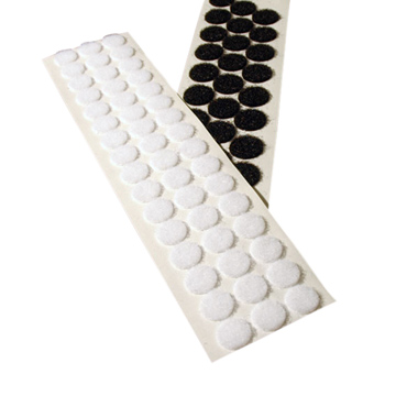 RTS 13MM diameter coins 30% nylon 70% polyester hook and loop with adhesive dots with clear liner for amazon selling online