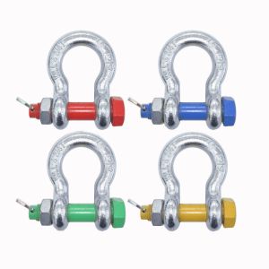 Quality Galvanized Round Pin Chain Shackles G215 Federal Spec RR-C-271D Type IVB for sale