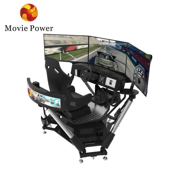 Quality Portable 3 Screen Driving Simulator 6 DOF Racing Cars Arcade Dynamic Motion for sale