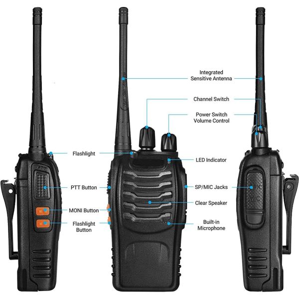Quality 99 Storage Channel BF-888S Dual Band Two Way Radio Walkie Talkie for Kids Mobile for sale