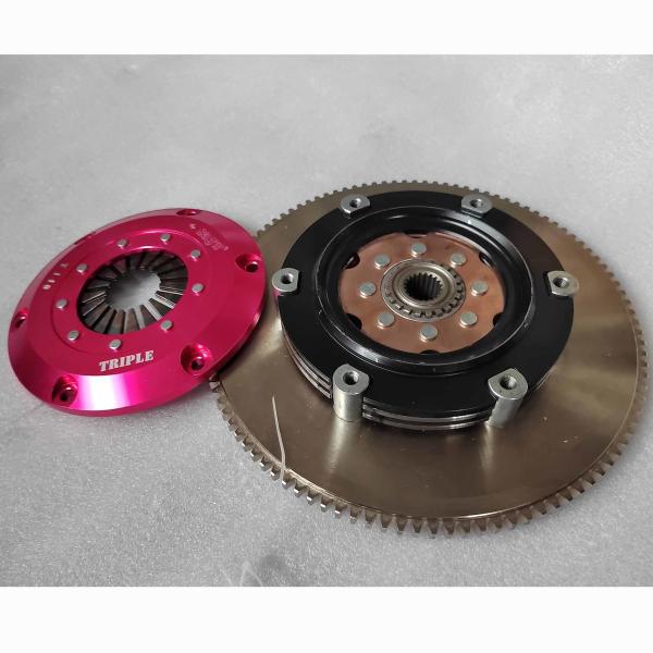 Quality Triple Disc 4140 Steel Performance Clutch Kit For Mitsubishi Lancer Mitsubishi 4G93 140mm Friction Plate for sale