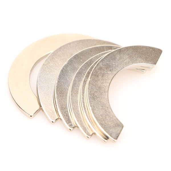 Quality NdFeB rare earth magnet shape arc three-layer NiCuNi coating strong magnet for sale