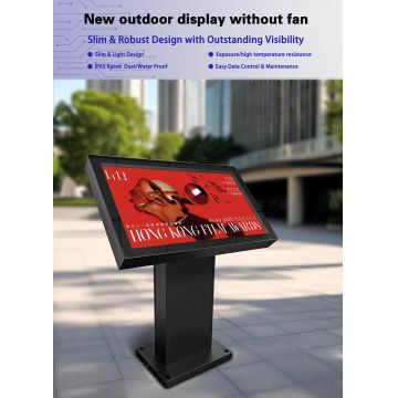 Quality 55 Inch Aluminum Heat Dissipation Outdoor Digital Signage Straight Stand Podium for sale