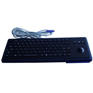 Quality IP65 black vandalproof Industrial Keyboard With Trackball and function keys for sale