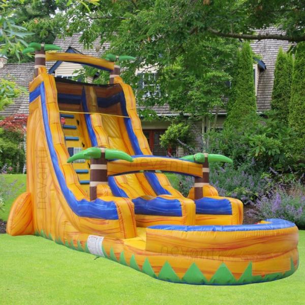 Quality Max Capacity 100-500kg Customized Color Inflatable Mario Water Slide Coming in for sale