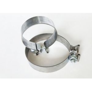 Quality 3" Aluminized O Single Bolt Narrow Band exhaust Clamp Muffler clamp for sale