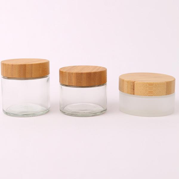 Quality Face Cream Cosmetic Bottle Packaging 5ml 15ml 30ml 50ml 100ml Frosted Clear Glass Jar for sale