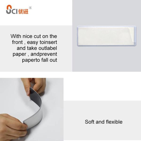 Quality Writable Magnetic Label Holder White Clear PVC Label Holder Pocket for sale