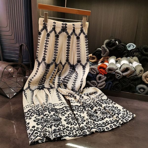 Quality New Fashion High-End Women's Casual Slimming Ethnic Bohemian Wide-Leg Pants High Flat Leopard Print for Spring Summer for sale