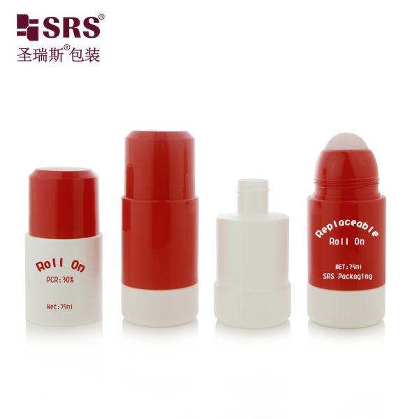 Quality RPPE 50ml 75ml RPPE Replaceable Plastic Rollerball Containers Ideal for Daily for sale