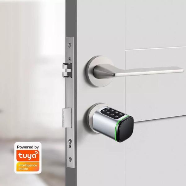 Quality 35-45mm Door Thickness Tuya App Unlock Smart Digital Electronic Cylindrical Door for sale