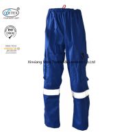 Royal Blue Cotton Welder Fr Rated Cargo Pants With Reflective Trim Safety