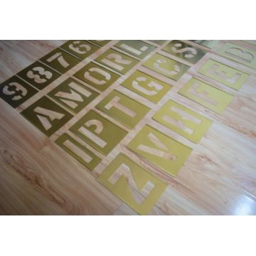 Quality Custom Adjustable Brass Interlocking Stencil Letter And Figure for sale