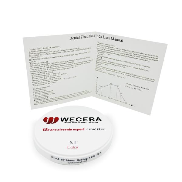 Quality Dental Lab Pre Shaded Zirconia Blocks 100% Tosoh Zirconia Powder With Ceramic for sale