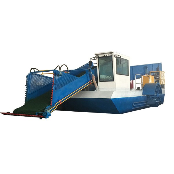 Quality 15 Tons Automatic River Cleaning And Mowing Boat With Lighting System For Night Operation for sale