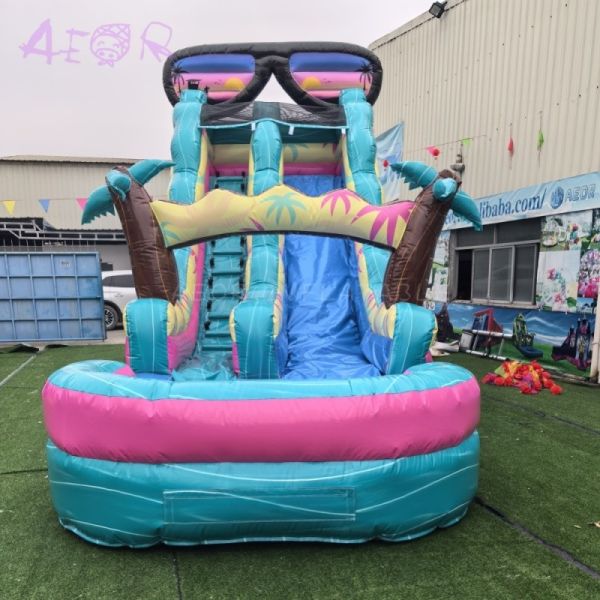 Quality Giant 9x3m Inflatable Waterslide Customized Size Inflatable PVC Water Slide For Kids And Adults for sale