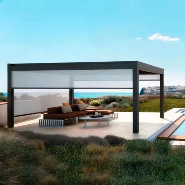 Quality Uv Protection And Weather Resistance Aluminium Pergola With Roof Modern And Sleek for sale