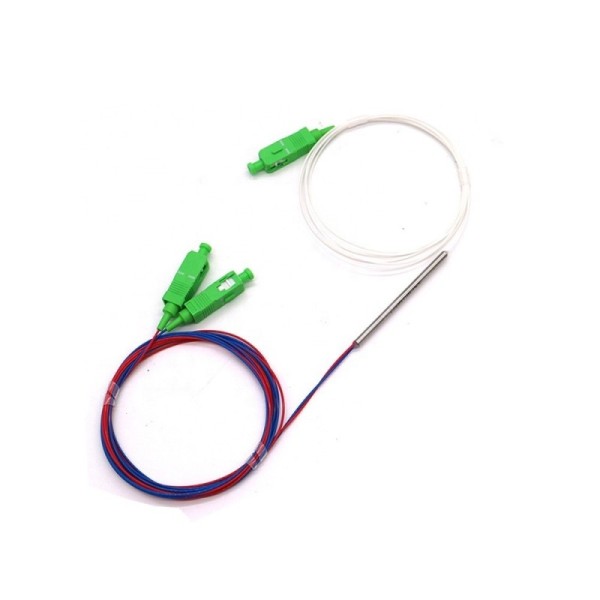 Quality 1X2 FC/APC Fbt Fiber Optic Splitter Single Mode Dual Window 0.9mm Fiber With Loose Tube for sale