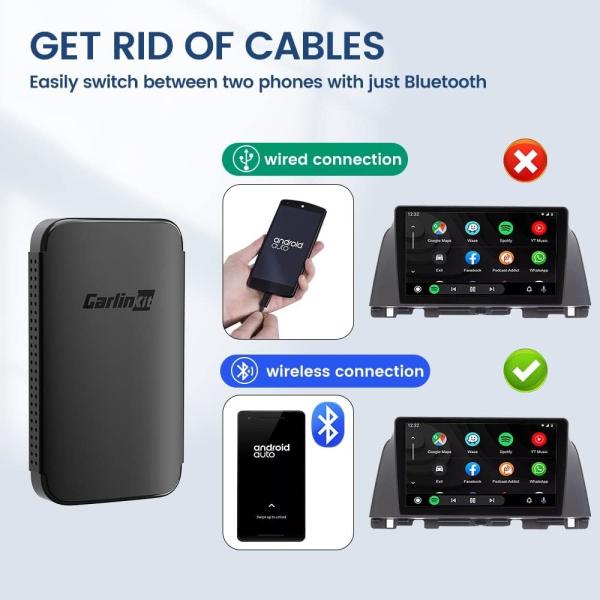 Quality A2A Wired Android Auto To Wireless Android Auto Ai Box Dongle For Online for sale
