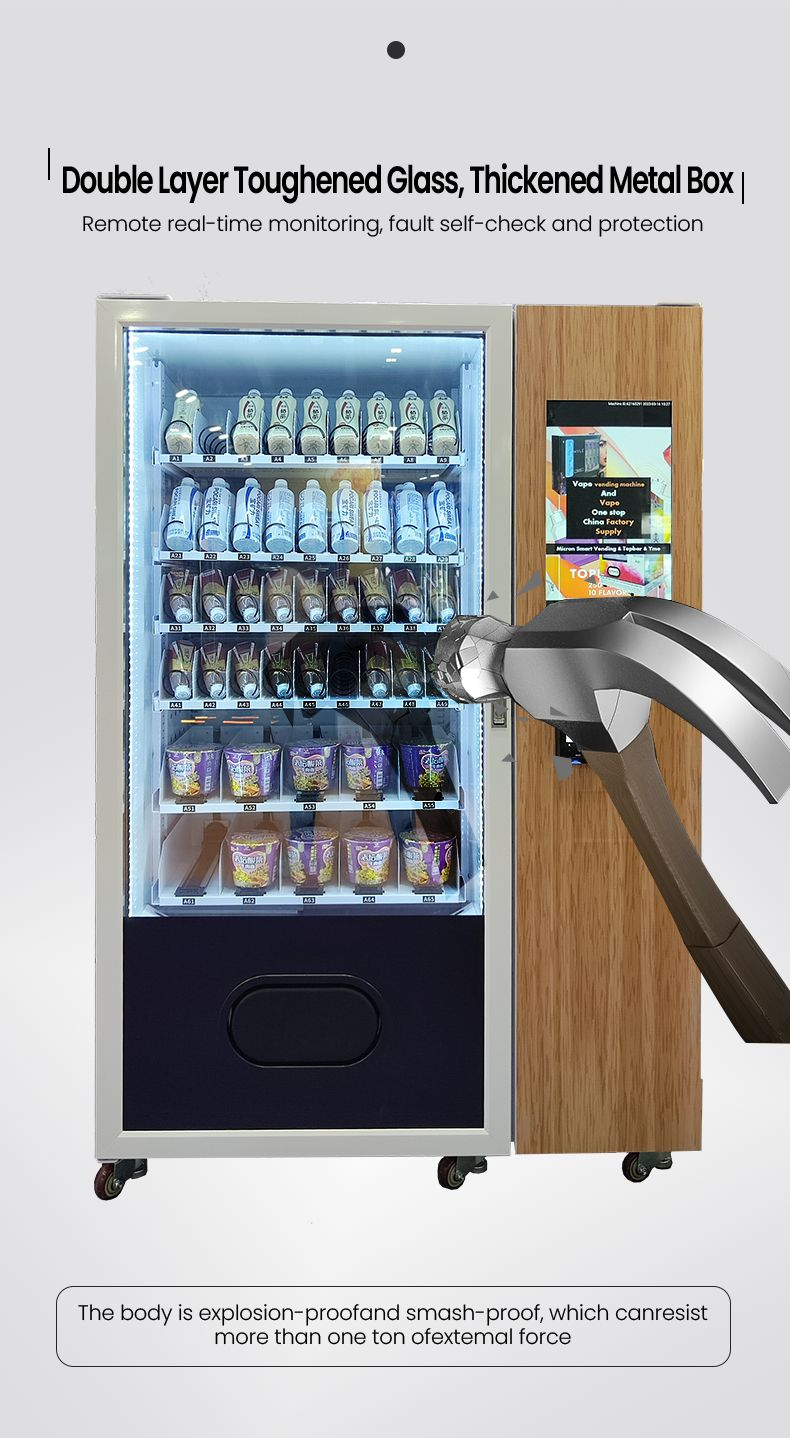 Self Service Snack Beverage 662 Cold Drinks Vending Machine with Telemetry Elevator Infrared