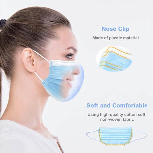 Quality 3 Ply Non Woven Face Mask Blue Medical Surgical Disposable Face Masks for sale